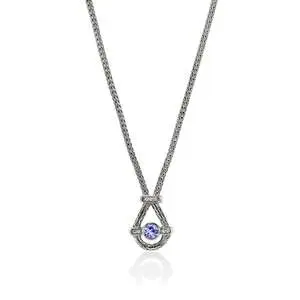 JOHNHARDY Icon Necklace Tanzanite, Diamonds, 1.8mm - Sterling Silver