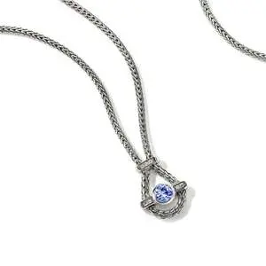 JOHNHARDY Icon Necklace Tanzanite, Diamonds, 1.8mm