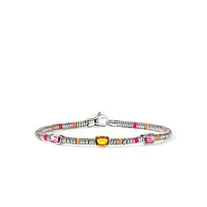 JOHNHARDY Heishi Gem Bracelet With Citrine And Rhodolite - Sterling Silver