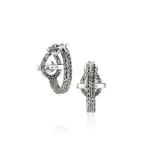 JOHNHARDY Icon Hoop Earrings Tanzanite, Diamonds, 21mm