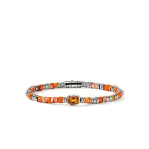 JOHNHARDY Heishi Gem Bracelet Orange Citrine 4mm - Sterling Silver