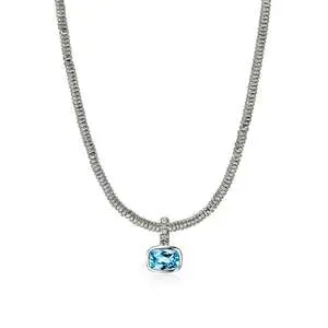 JOHNHARDY Heishi Gem Charm Swiss Blue Topaz, Diamonds