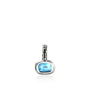JOHNHARDY Heishi Gem Charm Swiss Blue Topaz, Diamonds