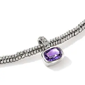 JOHNHARDY John Hardy Heishi Gem Charm Amethyst, Diamonds