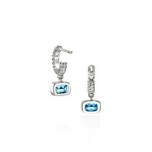 JOHNHARDY Heishi Gem Earrings Swiss Blue Topaz