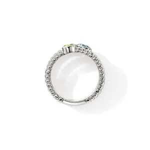 JOHNHARDY Heishi Gem Ring With Swiss Blue Topaz And Lemon Quartz
