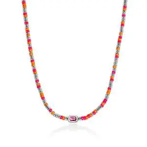 JOHNHARDY Heishi Gem Necklace Rhodolite, 2.5mm