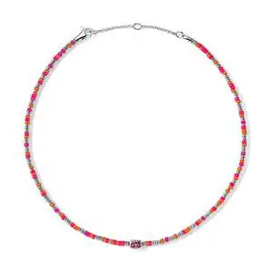 JOHNHARDY Heishi Gem Necklace Rhodolite, 2.5mm