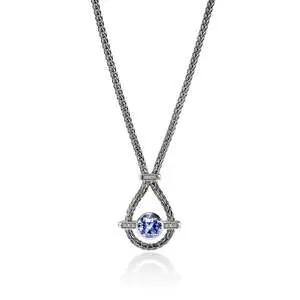 JOHNHARDY Icon Necklace Tanzanite, Diamonds, 2.5mm - Sterling Silver