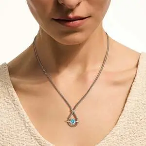 JOHNHARDY Icon Necklace Swiss Blue Topaz, 2.5mm