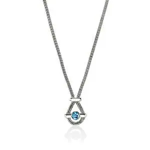 JOHNHARDY Icon Necklace Swiss Blue Topaz, 1.8mm - Sterling Silver