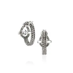 JOHNHARDY Hoop Earrings With Swiss Blue Topaz