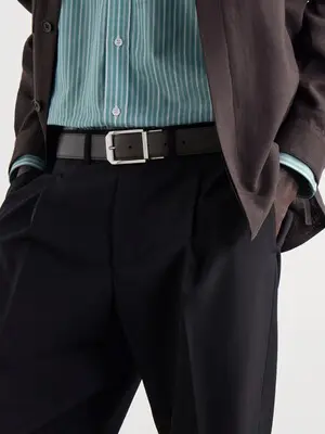 Zegna 3cm Reversible Leather Belt