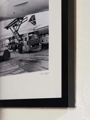 SONIC EDITIONS Framed 1988 Concorde Line-up Print, 50" X 40 - White