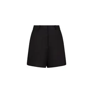 SHIKANZY Lizzy High Waisted Shorts With Pockets Black Linen