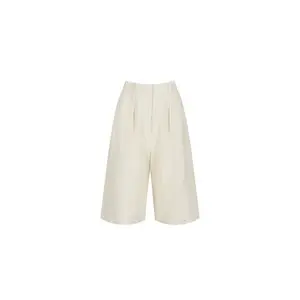 SHIKANZY High-waisted Tailored Bermuda Shorts In Organic Cotton