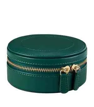 Wolf X Fiona Howard Sophia Round Bracelet Travel Case - Green