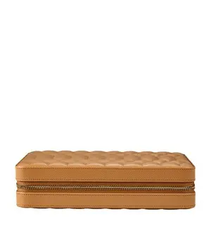 Wolf Large Lauren Jewellery Travel Case - Brown