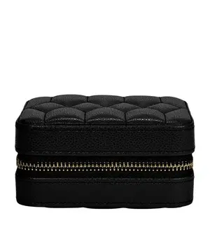Wolf Large Lauren Travel Jewellery Case - Black
