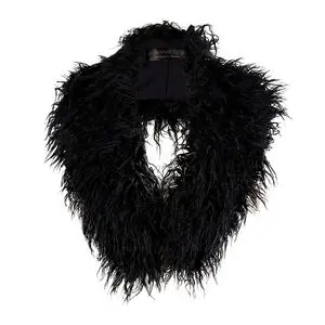 JENNAFER GRACE Jennafer Grace Faux Fur Collar With Curly Alpaca Detail
