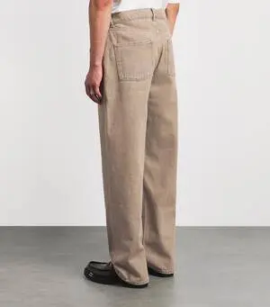 Drole De Monsieur Straight Leg Washed Denim Jeans
