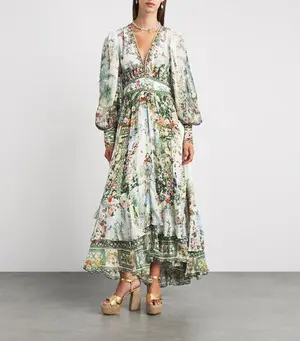 Camilla Silk Art For The Empress Midi Dress
