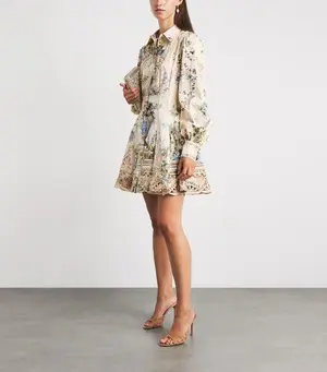 Camilla Stretch-cotton Midsummer Masterpiece Mini Shirt Dress
