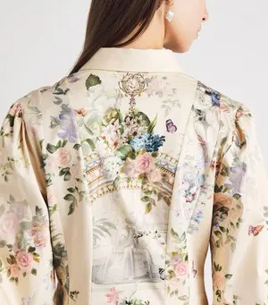 Camilla Stretch-cotton Midsummer Masterpiece Mini Shirt Dress