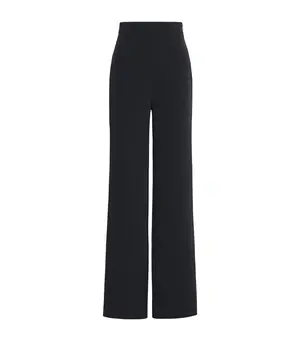 Max Mara Cady Wide-leg Trousers - Navy