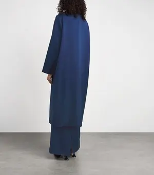 Erdem Embroidered Satin Overcoat