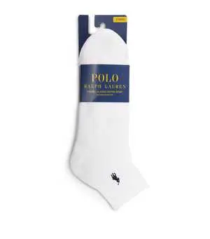 Polo Ralph Lauren Polo Ralph Lauren Ribbed Crew Socks With Embroidered Logo White