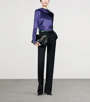 TOM FORD Silk Georgette Draped Blouse