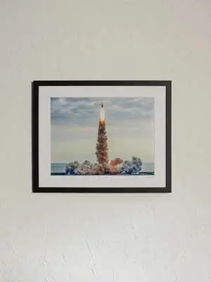 SONIC EDITIONS Framed 2011 Cape Canaveral Print, 50" X 40 - Multi