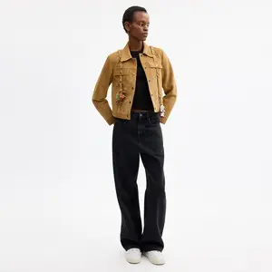 COACH X Brain Dead Suede Cropped Jacket With Charms