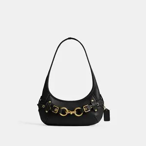 COACH Belted Ergo Shoulder Bag 26 - Brass/black