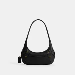 COACH Belted Ergo Shoulder Bag 26 - Brass/black