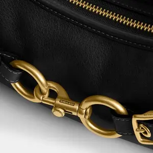 COACH Belted Ergo Shoulder Bag 26 - Brass/black
