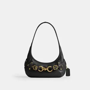 COACH Belted Ergo Shoulder Bag 26 - Brass/black