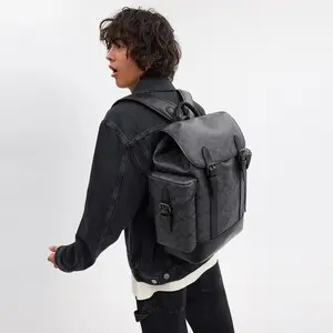 COACH Hitch Backpack In Signature Canvas - Charcoal