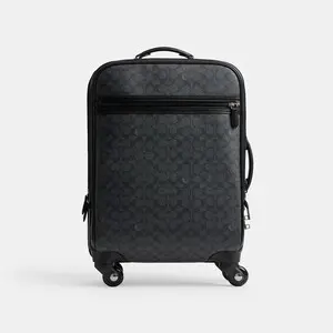 COACH Wheeled Carry-on In Signature Canvas - Charcoal