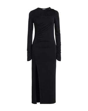 DONDUP Long Sleeve Maxi Dress With Metal Application And Slit