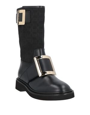 ROGER VIVIER Biker Ankle Boots With Buckle Detail