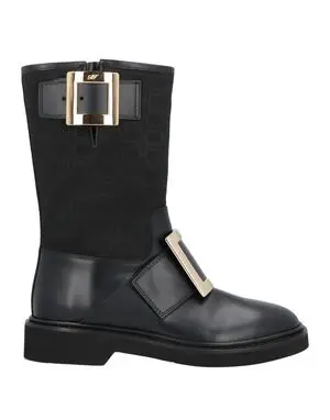 ROGER VIVIER Biker Ankle Boots With Buckle Detail