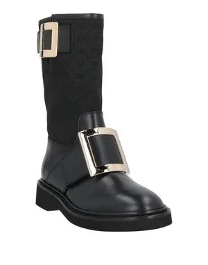 ROGER VIVIER Biker Ankle Boots With Buckle Detail
