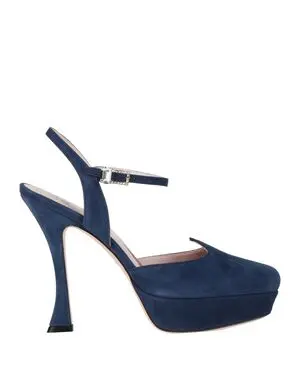 ROGER VIVIER Suede Platform Pumps With Ankle Strap