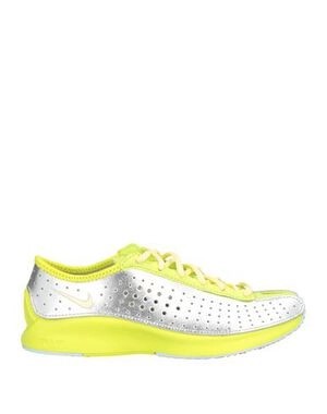 Nike NIKE Lime Leather And Textile Low-Top Sneakers Lime Green