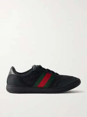Gucci Screener 2.0 Suede-trimmed Shell Sneakers