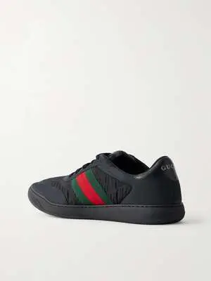 Gucci Screener 2.0 Suede-trimmed Shell Sneakers