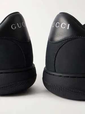 Gucci Screener 2.0 Suede-trimmed Shell Sneakers