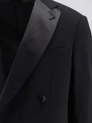 Giorgio Armani Soho Virgin Wool Tuxedo Blazer